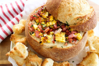 How To Make a Creamed Corn, Bacon and Chive Cob Loaf