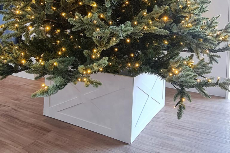 Kmart Christmas Tree Collar Turned into Magical Hamptons!