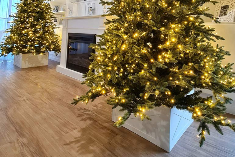 Kmart Christmas Tree Collar Turned into Magical Hamptons!